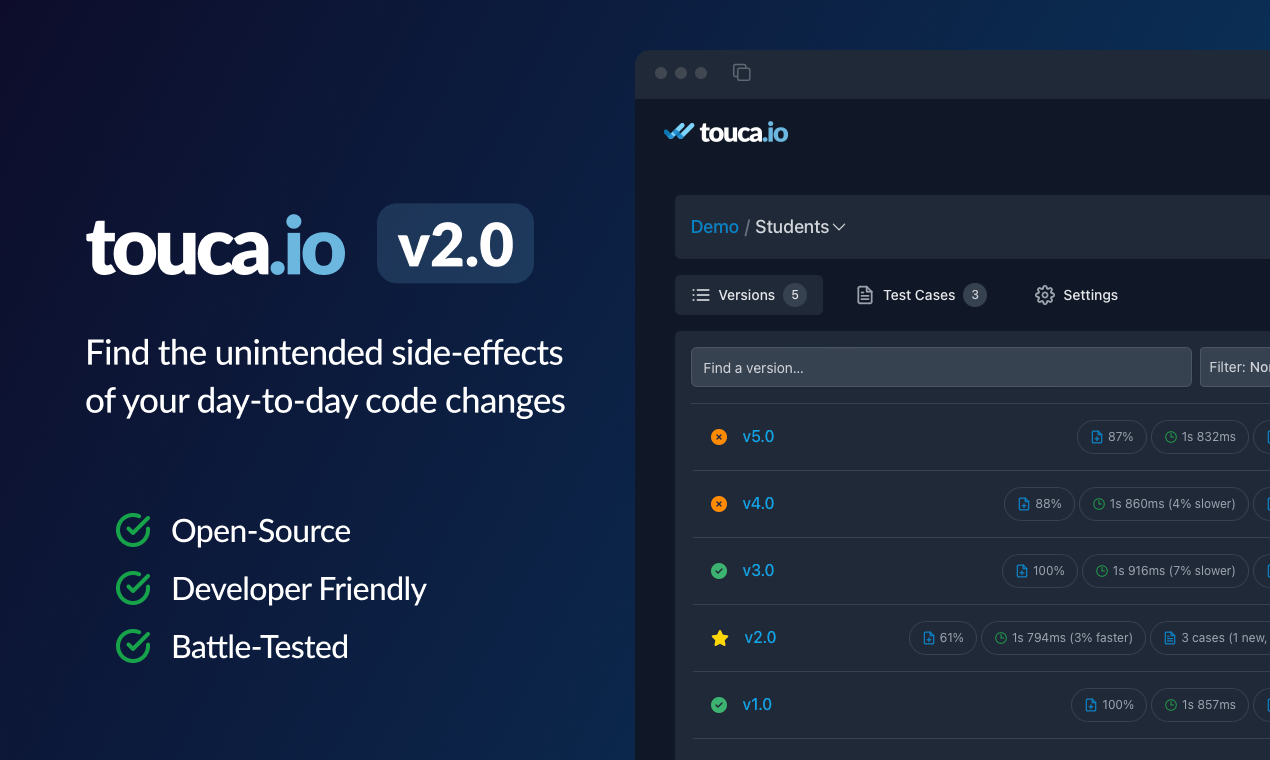 Touca · GitHub Touca · GitHub